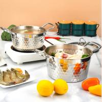 China Amazon Hot Selling Silver Flat Bottom Soup Pot Stainless Steel Stock Pot Cookware Cooking Pot With Glass Lid for sale