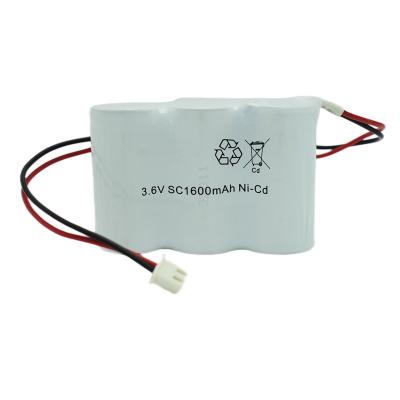 China 1600mah Emergency Exit Light Batteries Rechargeable 3.6V 0.1C Charge for sale