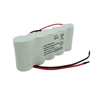 China Side By Side Emergency Exit Light Batteries Pack 6.0 Volt C2500mAh NiCd for sale