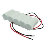 China C2500mAh NiCd 6.0V Rechargeable Cell Battery Pack Expected Life 5 Years for sale