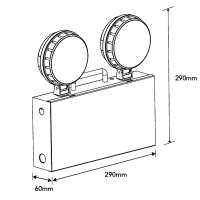 China Twin Spots Emergency LED Downlight White 2.5W 130mm CRI70 5700k for sale
