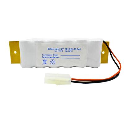 China 7.2V 1800mAh Emergency Light Nickel Cadmium Battery HS Code 8507300090 for sale