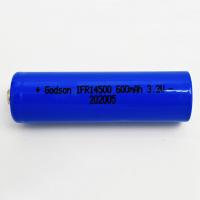 China 14500 600mAh 3.2V LiFePO4 Battery For Emergency Lights & Exit Signs for sale