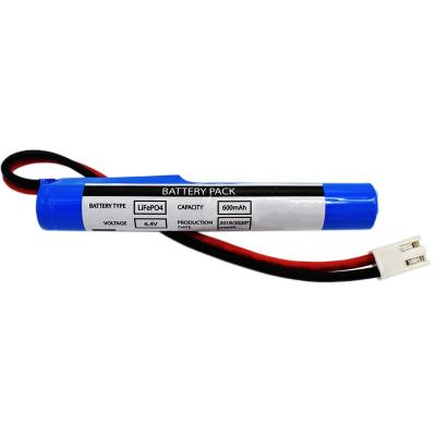 China Emergency Lighting 600mAh 6.4V 18650 LiFePO4 Rechargeable Batteries for sale