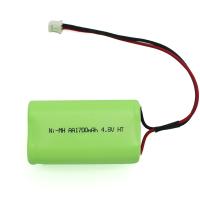 China 4S1P 4.8V Ni-Mh AA 1700mAh High Temperature Rechargeable Battery OEM PVC for sale