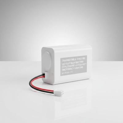 China Chargetime 8 to 12 Hours LED Exit Sign Battery Replacement White High Capacity Replacement Battery for Emergency Lighting for sale
