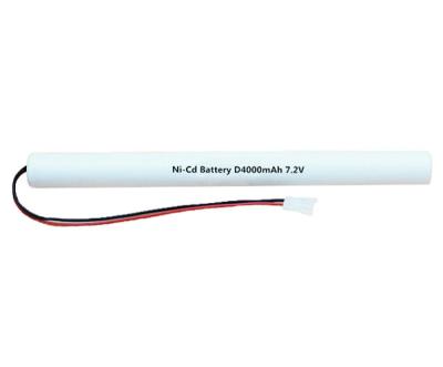 China Rechargable NiCd Emergency Exit Light Batteries 7.2 V D4000mAh for sale