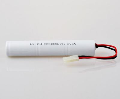 China Emergency Exit Sign SC 1200mAh NiCd 3.6 V Battery Stick Pack for sale