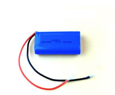 China LiFePO4 Emergency Exit Light Batteries 1500mAH 6.4 V Cycle Life Battery for sale