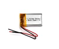 China 3.7Volt Lithium Polymer Battery 502030 250mAh For Emergency Lighting for sale
