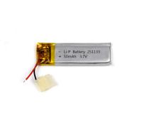 China Lithium Polymer Battery 251133 50mAh 3.7V With Good Cycle Life for sale