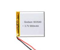 China Lithium Polymer Battery 603540 800mAh 3.7V  - Good Performance At High Temperature for sale