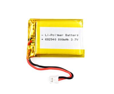 China High Capacity 3.7 V Lithium Ion Batteries 16g 800mAh LP682940 for sale