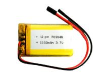 China 703048 Lithium Ion Battery Emergency Light 1100mAh 3.7 V 33g for sale