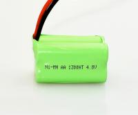 China NiMh AA Battery 1300mAh 4.8V For Emergency Lighting 70 Degree Working Temperature for sale