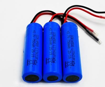 China 750mAh 3.7V ICR14500 Lithium Battery Odorless With PVC Jacket for sale