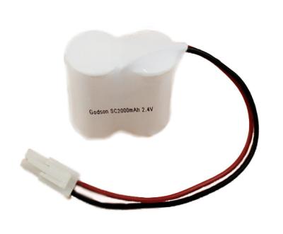 China Nickel Cadmium Battery Pack SC2000mAh 2.4V 500 Times Cycle Life for sale