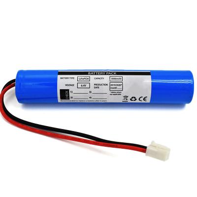 China Lifepo4 Lithium Emergency Exit Light Batteries 18650 6.4V 3000mAh for sale