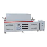 China 1700C High Vacuum Three Zone Tube Furnace CVD Tube Furnace With Water Cooling Flanges for sale