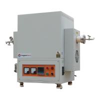 China 1700°C High Temperature Tube Furnace with Alumina tube and vacuum flanges OD80mm for sale