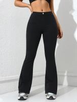 China Black stretch flared jeans for sale