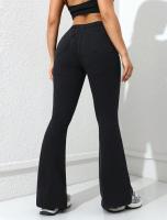China Black stretch flared jeans for sale