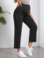 China Black stretch high-waisted maternity jeans for sale