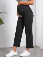 China Black stretch high-waisted maternity jeans for sale