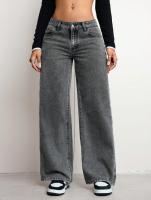 China Rock gray comfortable breathable denim pants for women for sale