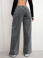 China Rock gray comfortable breathable denim pants for women for sale