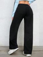 China Lacquer black comfortable breathable denim pants for women for sale