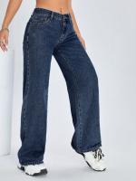 China Extra dark blue comfortable breathable denim pants for women for sale