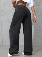 China Black gray comfortable breathable denim pants for women for sale