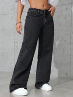 China Black gray comfortable breathable denim pants for women for sale