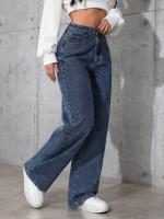 China Nostalgia dark blue slouchy jeans for women for sale