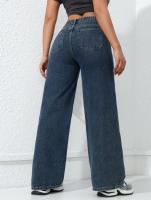 China Vintage dark blue casual wide-leg jeans for sale