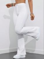 China White stretch flared jeans for sale
