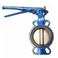 China 150LB PN16 DN100 Ductile Cast Iron Stainless Steel Double Flange Wafer Lug Butterfly Valve for sale