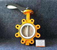 China 8 inch DN200 PN16 Ductile Iron Body Disc SS410 Stem Rubber Seat Bore Head Wafer Lug Lt Type Butterfly Valve for sale