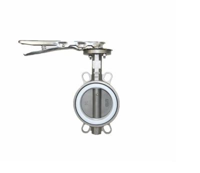China Wafer Type Carbon Steel Stainless Steel Butterfly Valve with EPDM PTFE Resilient Seat for sale