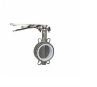 China Wafer Type Carbon Steel Stainless Steel Butterfly Valve with EPDM PTFE Resilient Seat for sale