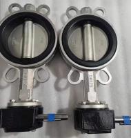 China Wafer Type Carbon Steel Stainless Steel Butterfly Valve with EPDM PTFE Resilient Seat for sale