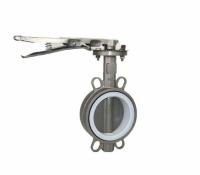 China Water Media Sanitary Stainless Steel Butterfly Valve with Handle of Excellent for sale