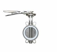 China Water Media Sanitary Stainless Steel Butterfly Valve with Handle of Excellent for sale