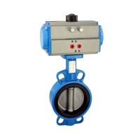 China Low Temperature Manual PN16 PN25 DN40-DN400 300LB Metal Hard Seal Pneumatic Wafer Butterfly Valve for sale
