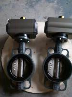 China Low Temperature Manual PN16 PN25 DN40-DN400 300LB Metal Hard Seal Pneumatic Wafer Butterfly Valve for sale