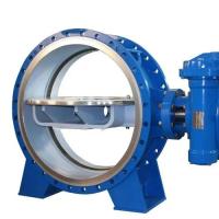 China DN150 DN1800 Butterfly Valve PN16 Double Flange Double Eccentric Soft Sealed BS5163 for sale