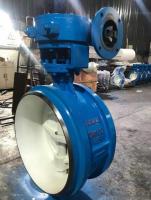 China Complete Certificate Butterfly Valves DIN BS JIS Flange DI CI WCB Body Double Flange for sale