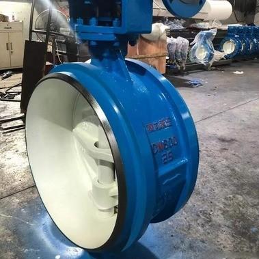 China Flowseal Double Flange Triple Eccentric Butterfly Valve Gear Operated Customized Options for sale