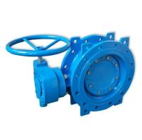 China Manual Operation Double Eccentric Flange Butterfly Valve for Medium Temperature Media for sale